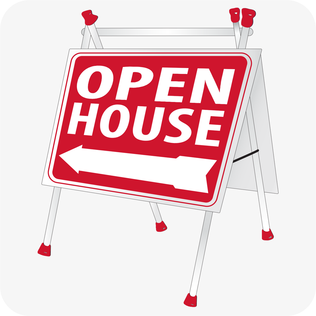 A-Frame Open House 24x18 Red – planetsignshop.com